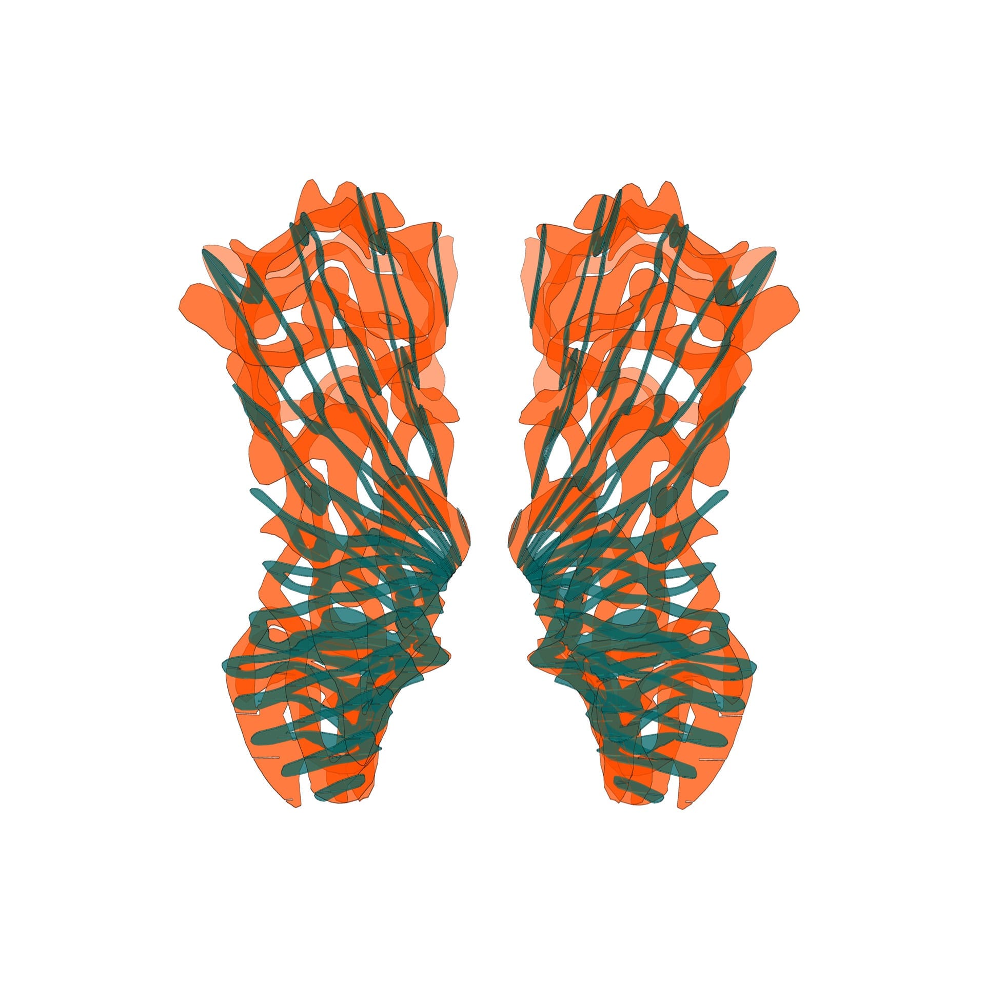 Inverted Butterfly (Orange & Blue) - John K Melvin